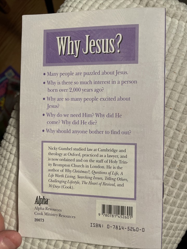 Why Jesus? Booklet by Nicky Gumbel (1991, Cook Ministry Resources ...