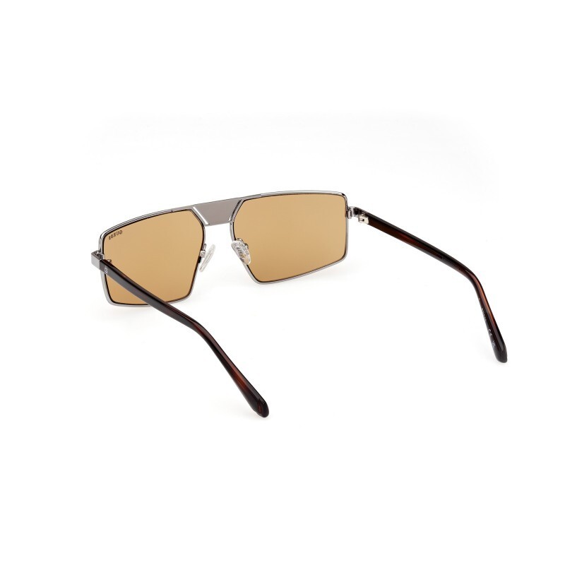 GUESS GU00087 08E Gunmetal/Tort Metal Square Aviator Sunglasses Frame ...