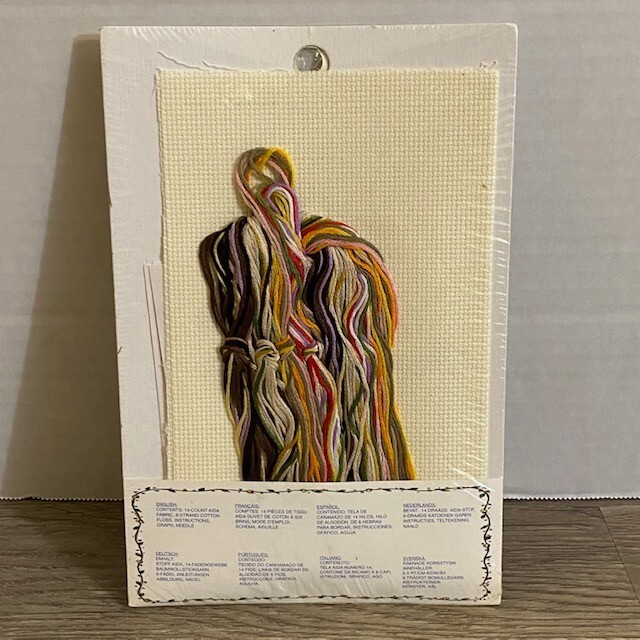 Vtg Counted Cross Stitch PERIWINKLE 07-104 FLUTTER BLOSSOM FAMILY ...