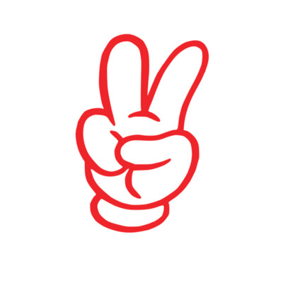 Mickey Wave Peace Glove Finger Decal Sticker compatable with Jeep Car ...