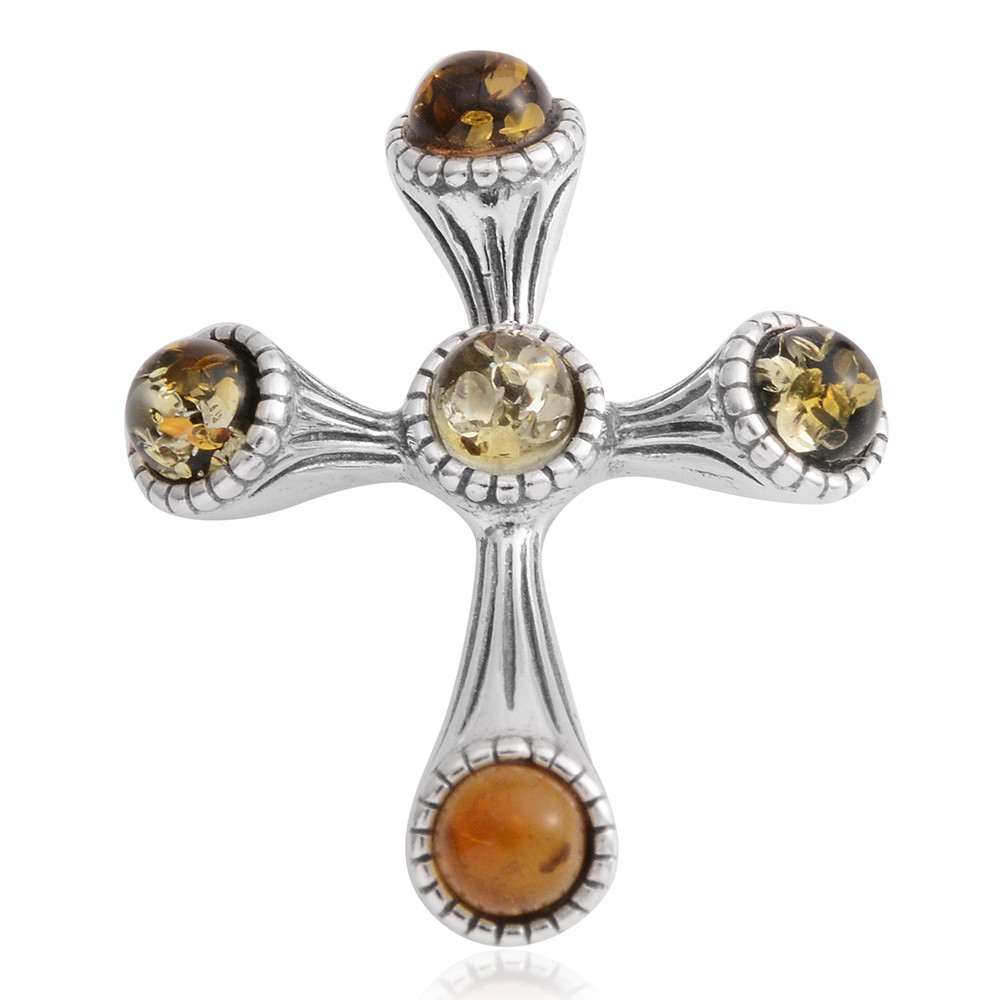 AMBER CROSS STERLING PENDANT #balticamberpendant #ambercross # ...