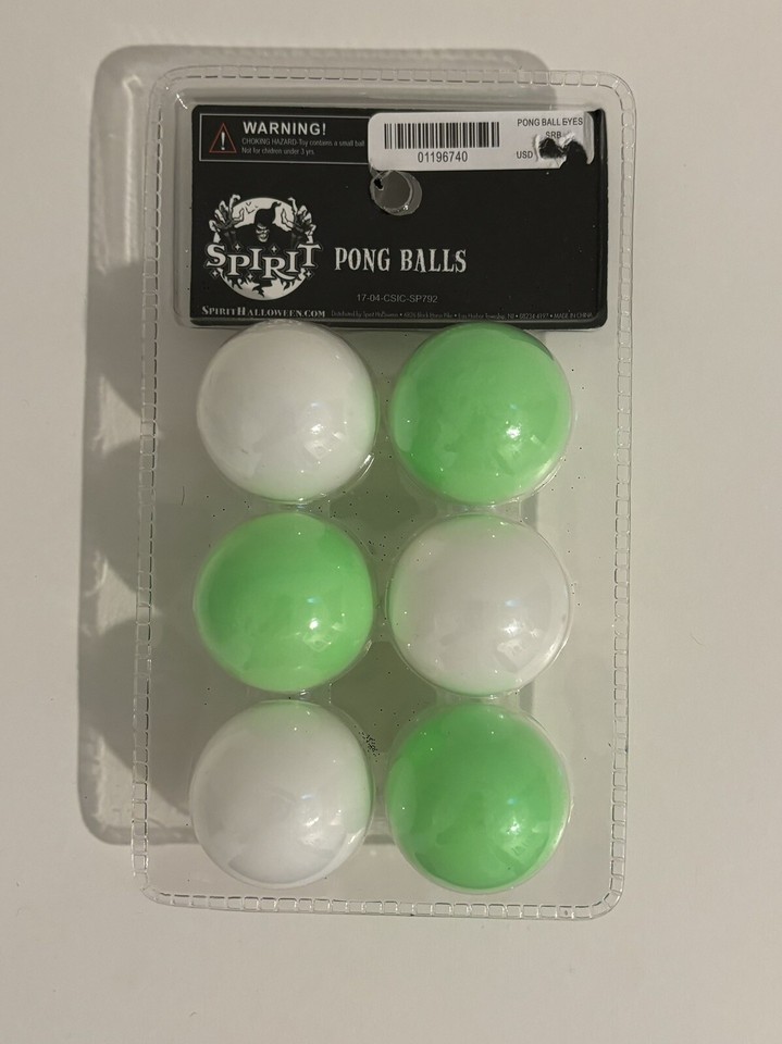 Spirit Halloween, Pong Balls Spooky Eye Ball Ping Pong Balls NEW ...