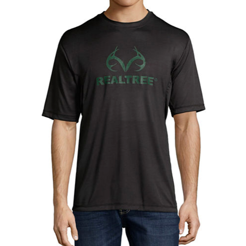 Realtree Men's Sz LARGE Short Sleeve Crew Neck T Shirt - Black | eBay