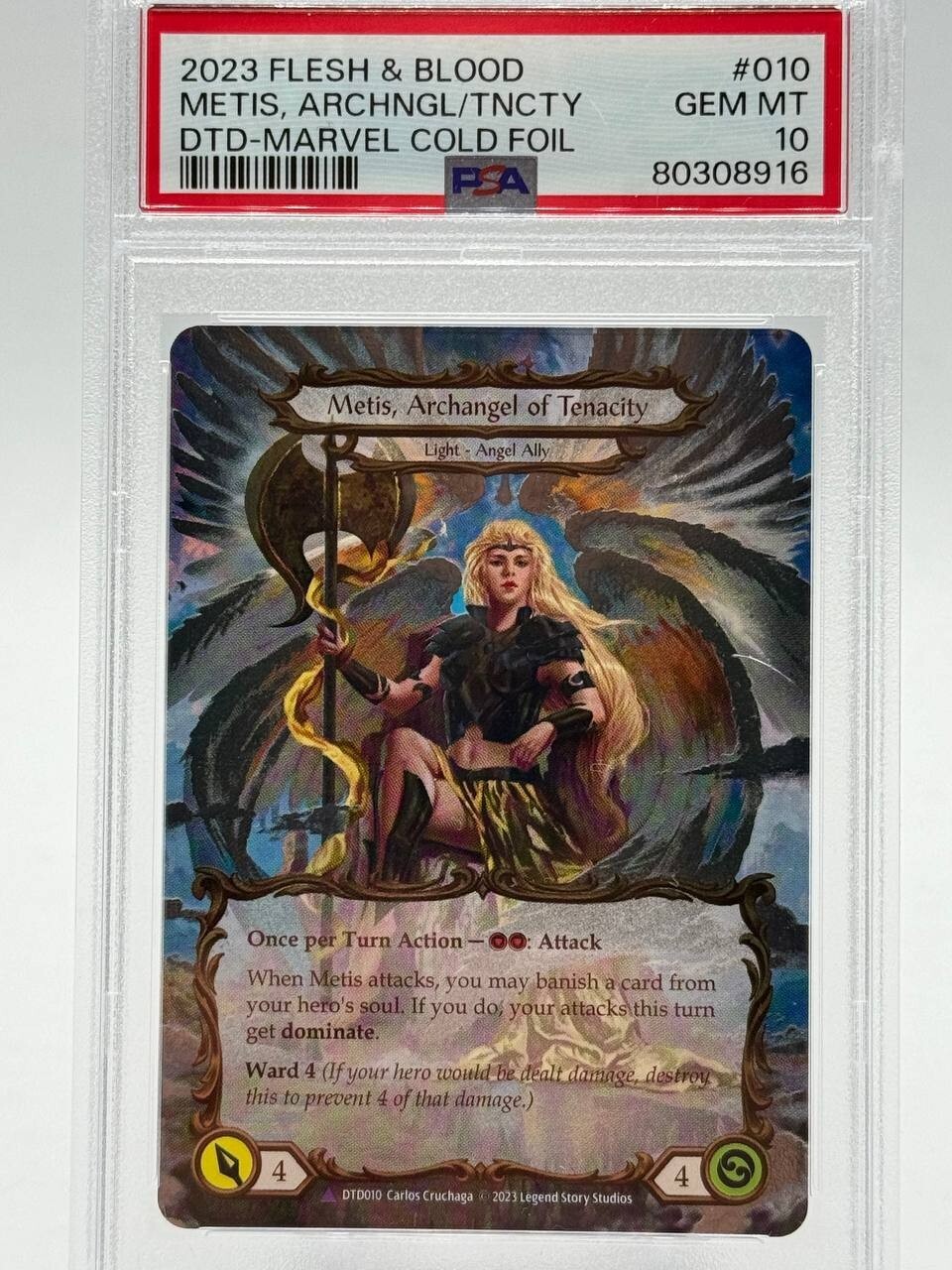 Flesh and Blood Metis, Archangel of Tenacity Marvel Cold Foil PSA 10 ...