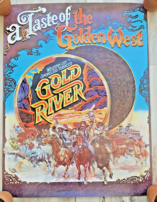 VINTAGE GOLD RIVER SMOKELESS TOBACCO POSTER 22" x 29" W/ORIGINAL ...