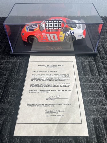 Ricky Rudd signed 1999 #10 Tide Ford 1:24 Scale NASCAR Diecast Car w ...