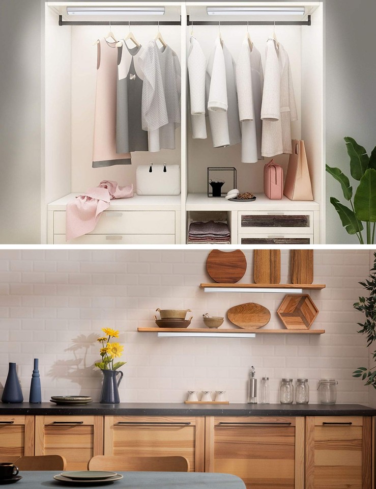 Automatic Closet Light Under Cabinet Light 48 Led Wireless Pantry ...