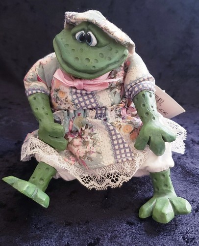 Vintage Russ K. Kelly Critter Country Folks Fergie Frog Bean Bag Shelf ...