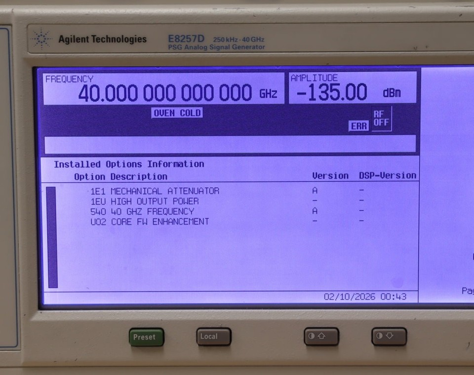 Agilent Keysight E8257D PSG Signal Generator 250kHz-40GHz opt 540/1E1 ...
