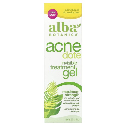 Alba Botanica Acnedote Maximum Strength Invisible Treatment Gel 0.5 oz ...