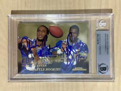 1999 SKYBOX DOMINION ROGERS (DECE) BAILEY SIGNED CARD BECKETT AUTHENTIC ...