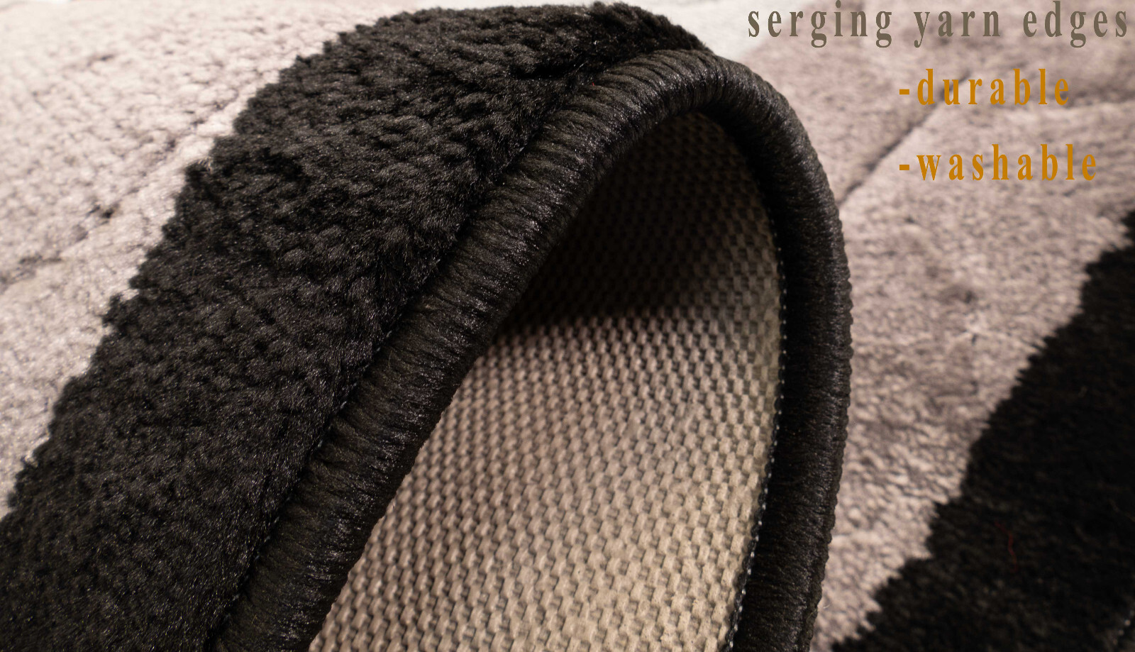 Rug Runners Custom Size Circle Design Grey Washable Non Skid 26"/30"/36 ...