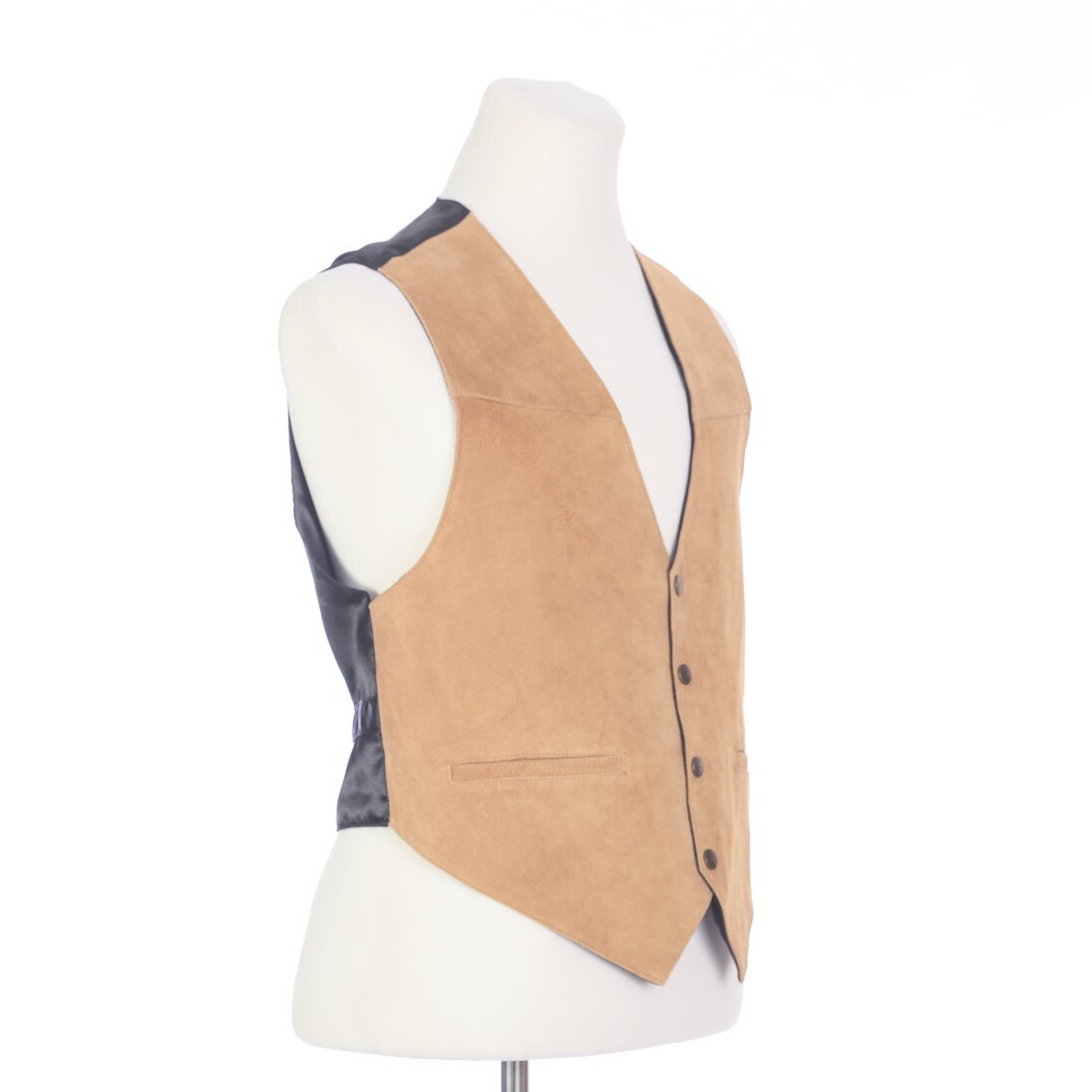 Scully Brown Suede Leather Western Rodeo Vest Mens Small Black Back ...