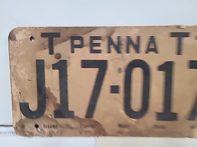 1955 penna cardboard temporary license plate | eBay