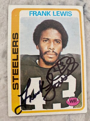 Frank Lewis Signed PITTSBURGH STEELERS Card 1978 Topps | eBay
