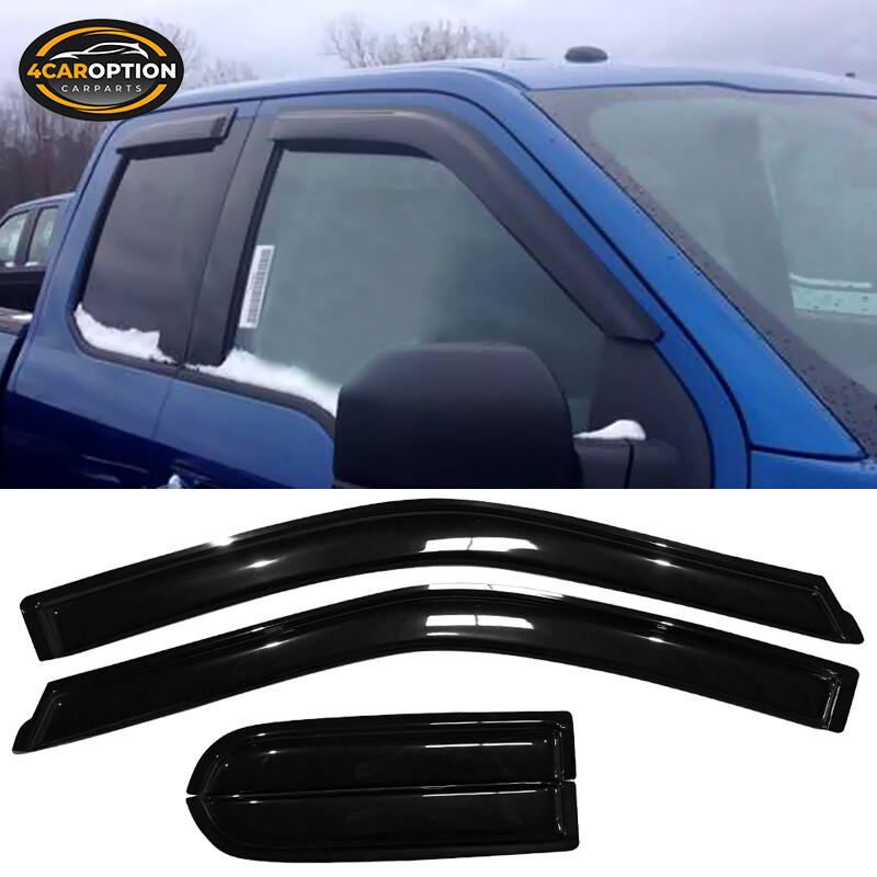 Fits 15-22 Ford F150 17-21 F250-F550 Extended cab Window Visors Rain ...