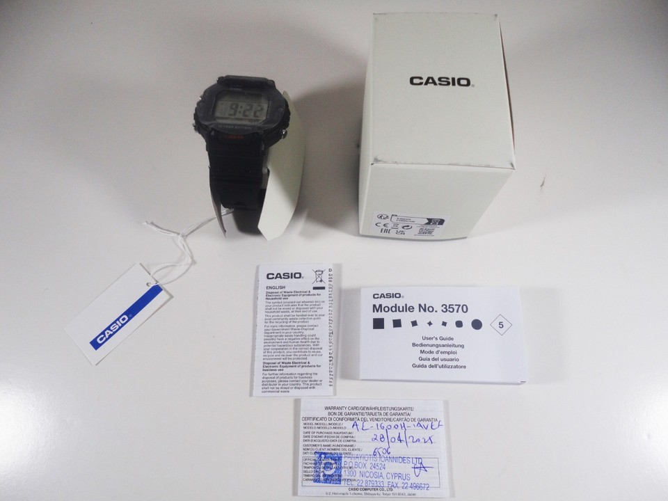 CASIO Men Digital Quartz Watch WR AE-1600H-1AV Hand Wrist Watch New ...