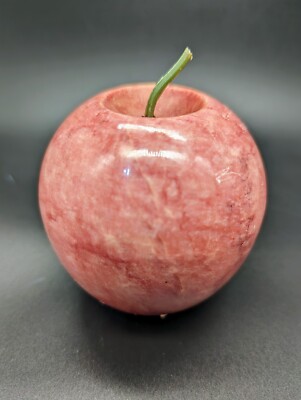 Vintage Italian Alabaster apple paperweight-pink | eBay
