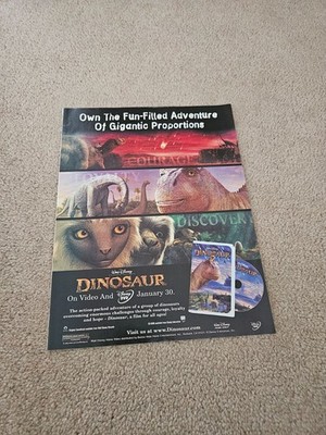 TPEEP464 MAGAZINE ADVERT 11X8" WALT DISNEY DINOSAUR - ON DVD & VIDEO | eBay