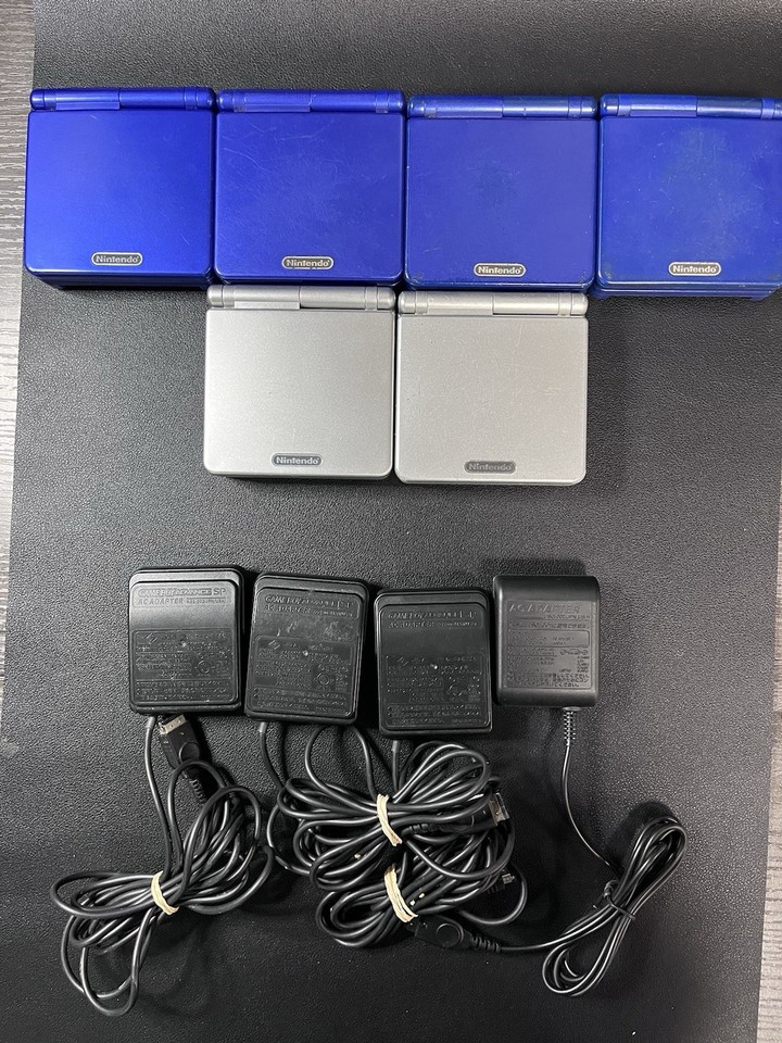 6 Gameboy Advance / SP Console Mode: AGS-001 With 4 Chargers Tested ...