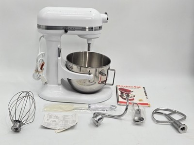 KitchenAid Professional HD Mixer KG25H7XWH w/ 3 Attachments ...