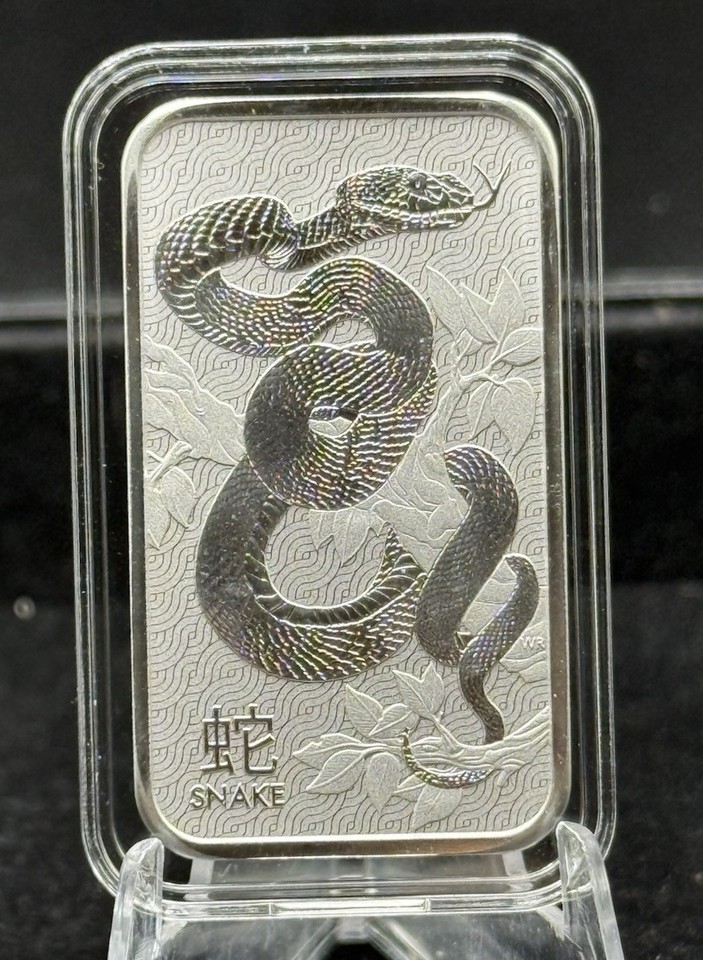 Australia Perth Mint 2025 Lunar Snake 1 oz Silver bar In Capsule | eBay