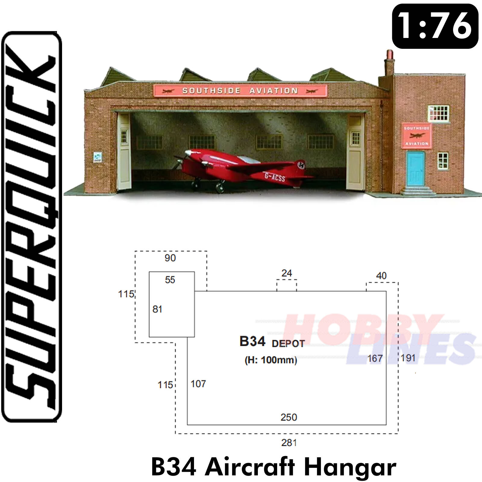 BUS DEPOT or Hangar 1:76 OO Gauge Railways Building Series B B34 ...