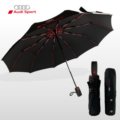Genuine Audi Umbrella Folding Premium Quality Automatic Compact Black ...