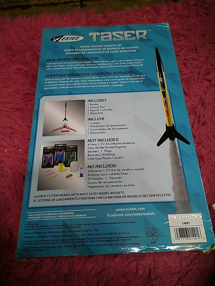 Estes Taser E2X Launch Starter Rocket Kit 705968417302 | eBay