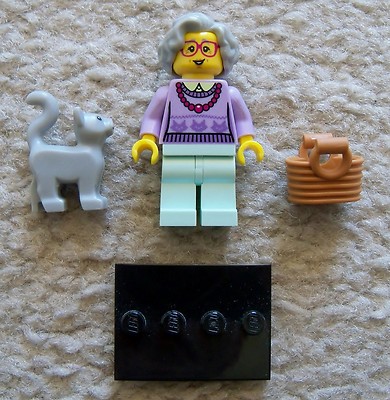 LEGO Collectible Minifigs - Rare Original - Grandma w/ Cat - Series 11 ...