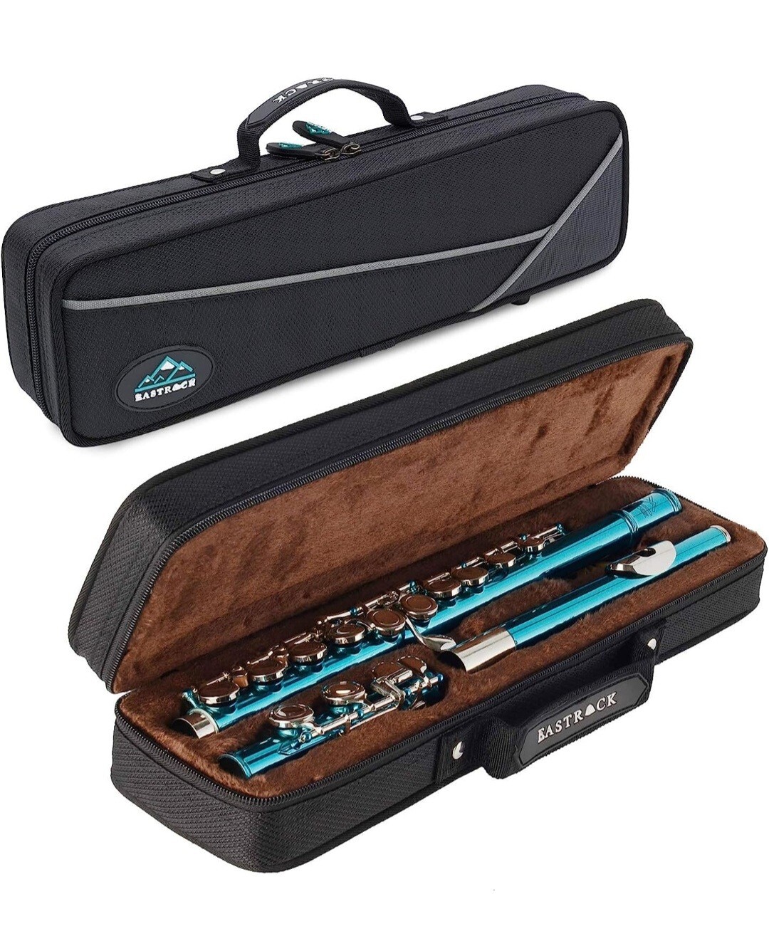 Eastar EFL-1SB 16-Key C Closed Hole Flute Set Sky Blue Nickel Plated ...