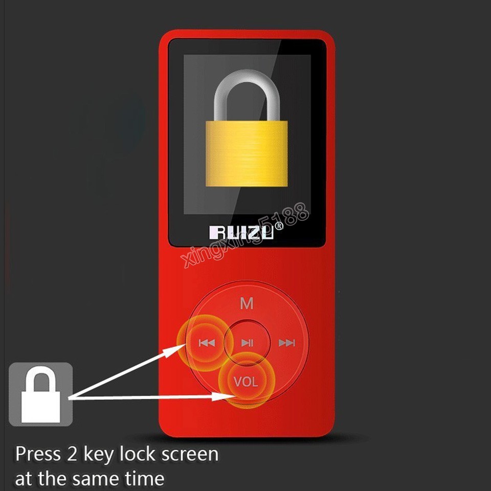 16GB 8G 4G RUIZU X02 Sport Mini Lossless HIFI MP3 Music Player Recorder ...