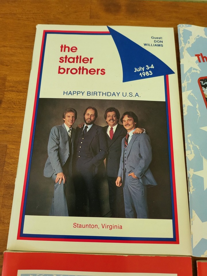 Statler Brothers Happy Birthday USA Program LOT Staunton Virginia ...
