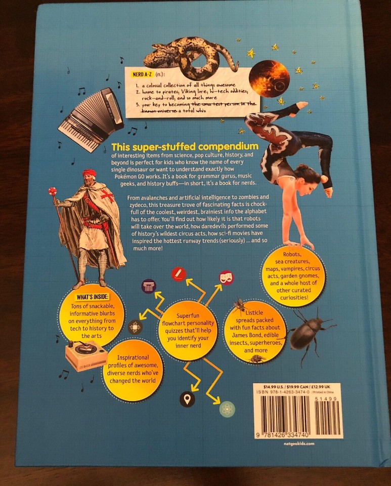 NEW National Geographic Hardback Book NERD A to Z: Your Reference to ...