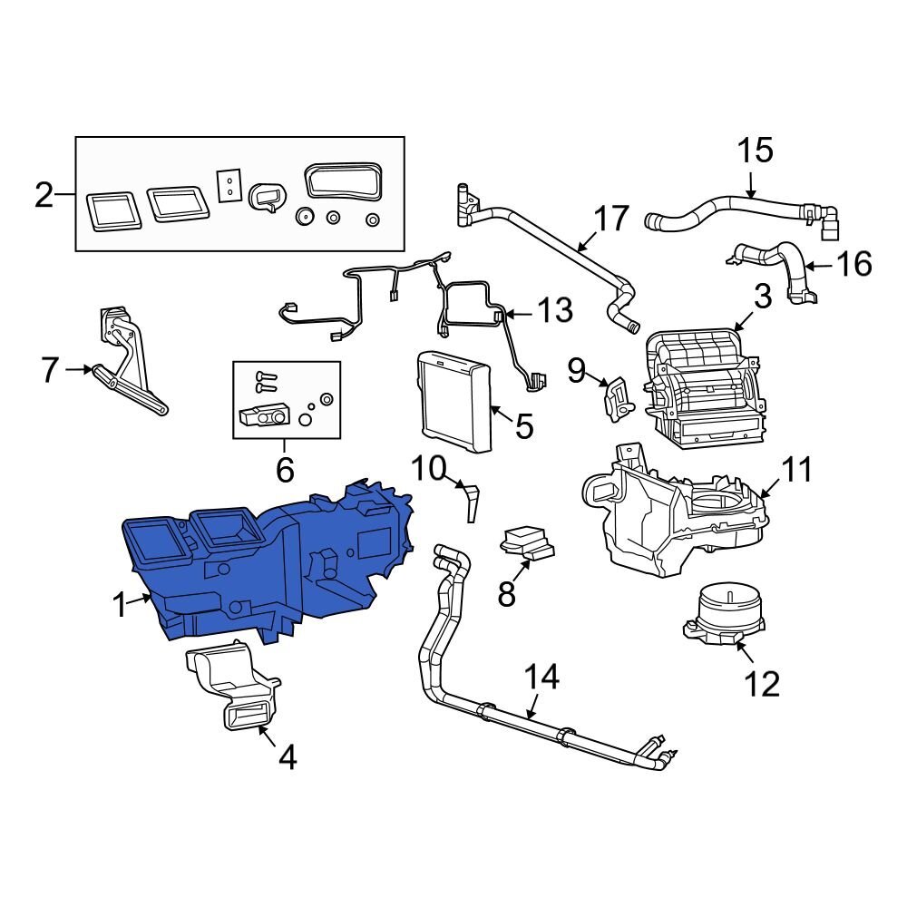 2009-2017 Dodge RAM AC Heater HVAC Distribution Housing OEM 68197459AC ...