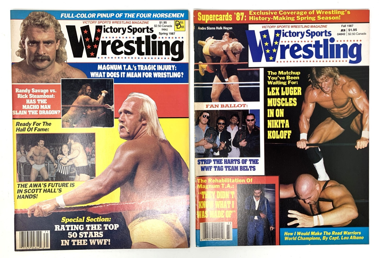Victory Sports Wrestling Magazine 1987 - Lot of 2 - Spring/Fall - Good ...