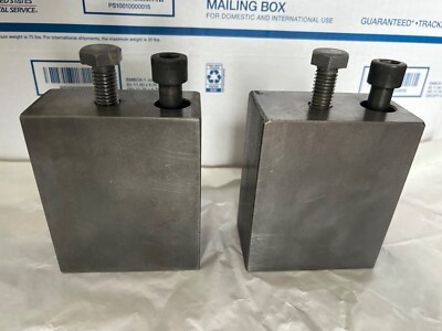 (2) 4 3/16 x 3 1/2 x 2" Set-up blocks Machinist End Mill Tool Holder ...