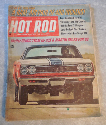 HOT ROD Magazine, FEBRUARY 1968, MCPAR CLINIC TEAM OF SOX & MARTIN ...