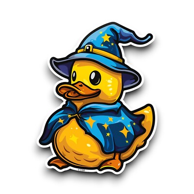 Funny Rubber Duck Wizard Vinyl Sticker Decal Car Window Scrapbook ...