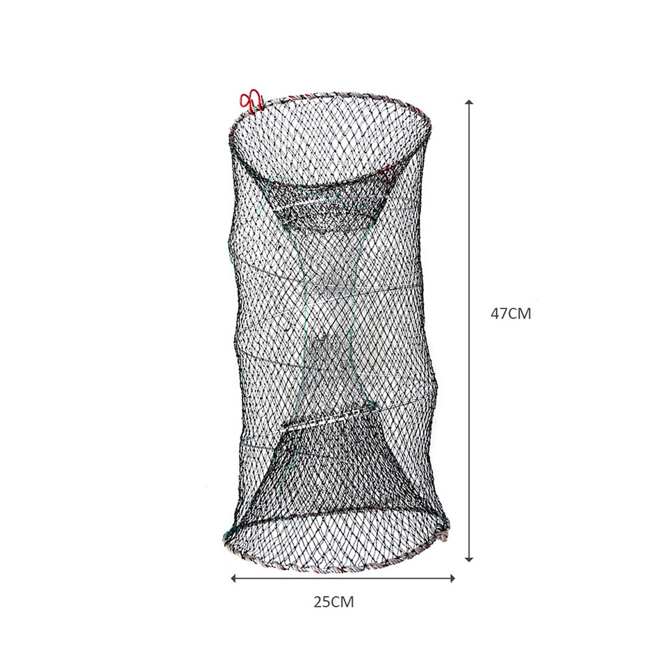 Foldable Fishing Cast Net Trap Cages Foldable Fish Net Loach Crayfish ...