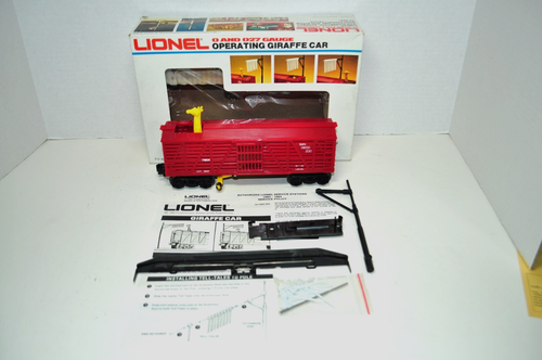 LIONEL 7904 OPERATING GIRAFFE CAR SAN DIEGO ZOO IN BOX COMPLETE BLT ...