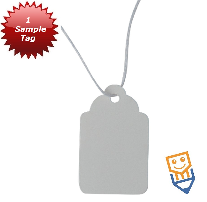 WHITE TAGS STRING Craft Gift Present Label CHRISTMAS BIRTHDAY Small ...