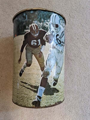 NFL Football Colts and Redskins Scene Vintage 1960sTRASH CAN | eBay