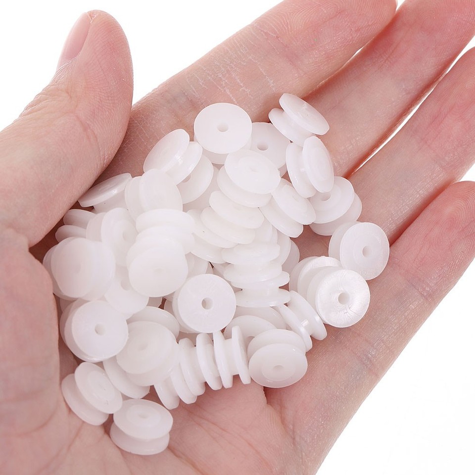 50 Pcs Plastic Pulley Wheel Small Gear Hole for RC Car Plane Model ...