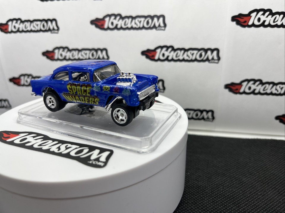 Hot Wheels 55 Chevy Bel Air Gasser Space Invaders 164 Custom Real ...