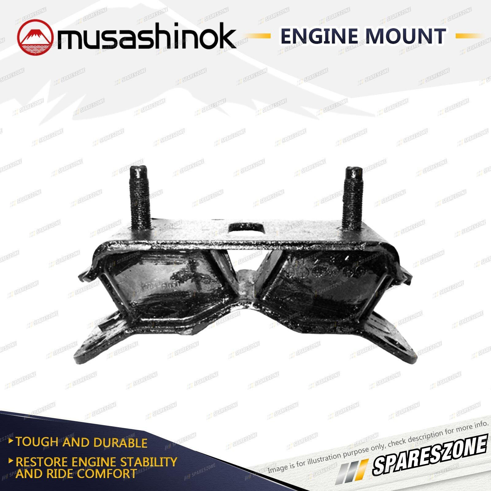 1x Musashinok Rear Engine Mount for Toyota Landcruiser FJ80 FZJ80 ...