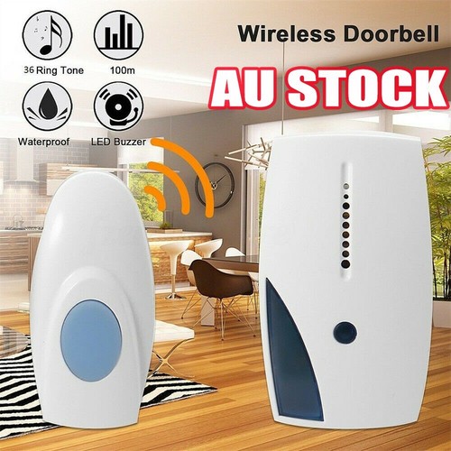 Wireless Door Bell 70M Range 36 Chime Cordless Portable Digital ...