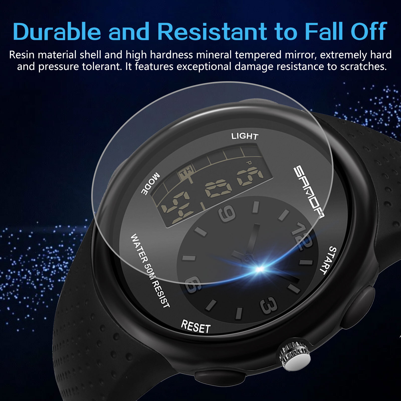 Waterproof Men LED Digital Electronic Watch Army Military Sports Date ...