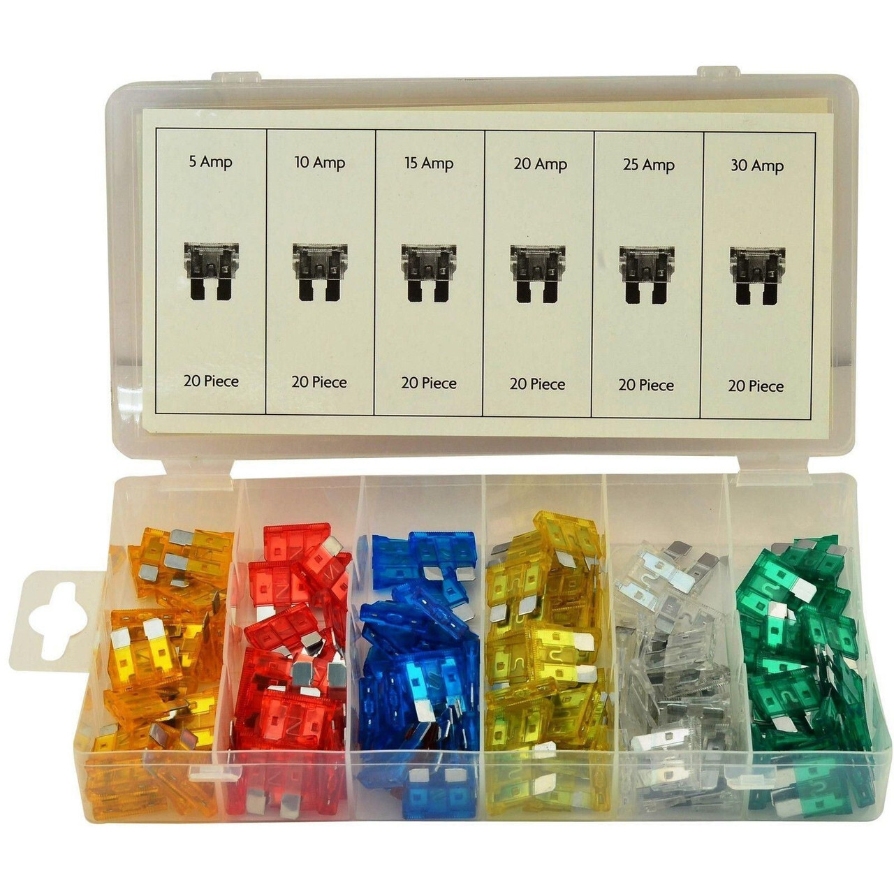 Standard Blade Fuses Assorted ATO Box Set Removal Puller Tool 5-30A Amp ...