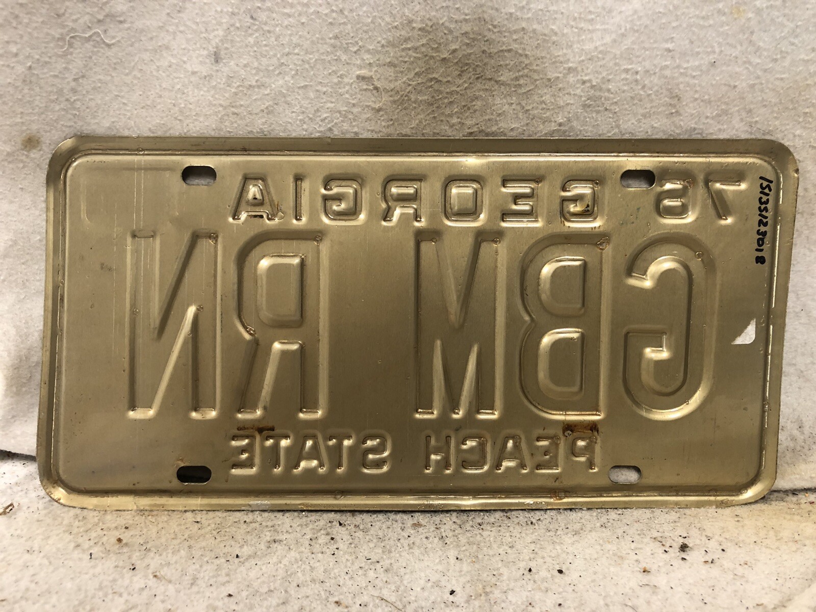Vintage 1976 Georgia Vanity License Plate “GBM RN” | eBay